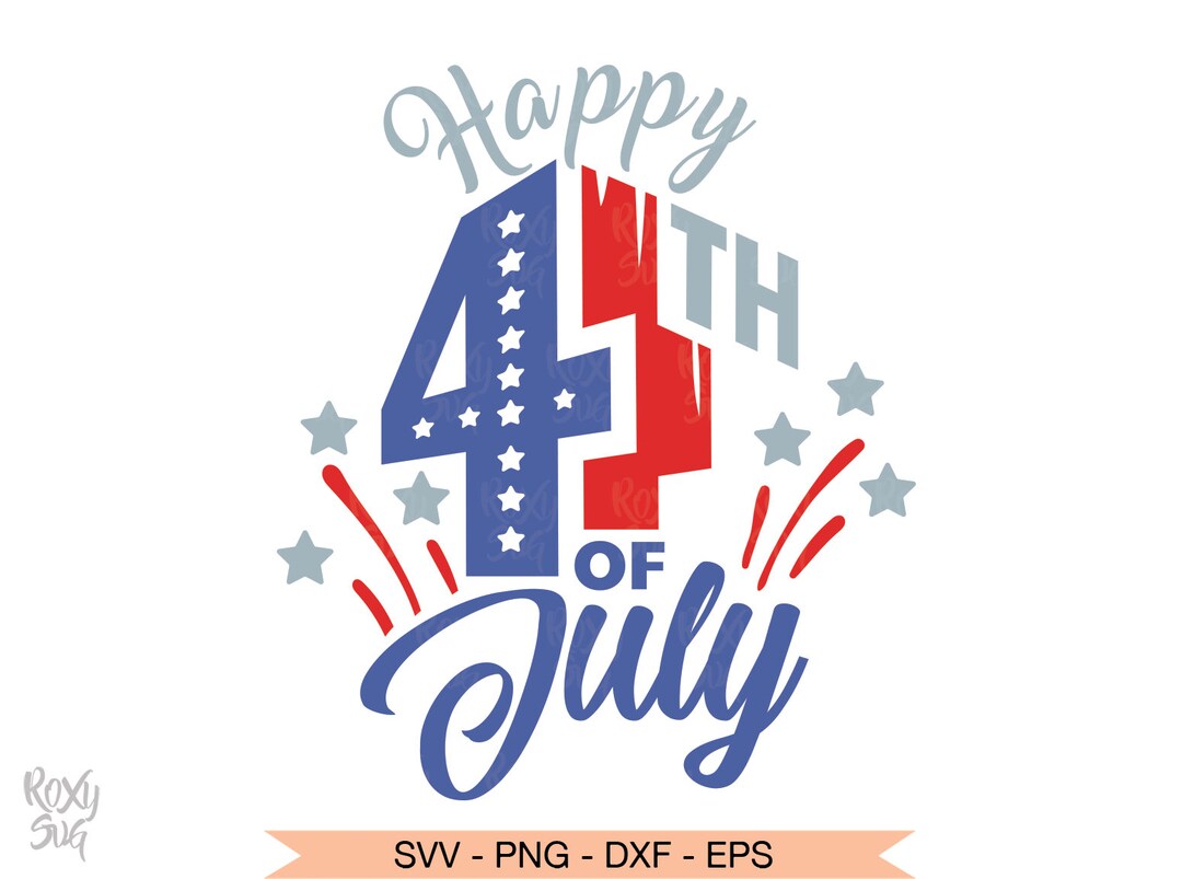 Happy 4th of July Svg, American Flag, Patriotic Clipart, Fourth of July ...