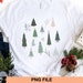 Christmas Tree Png, Christmas Tree Set Png, Minimalist Christmas Tree ...