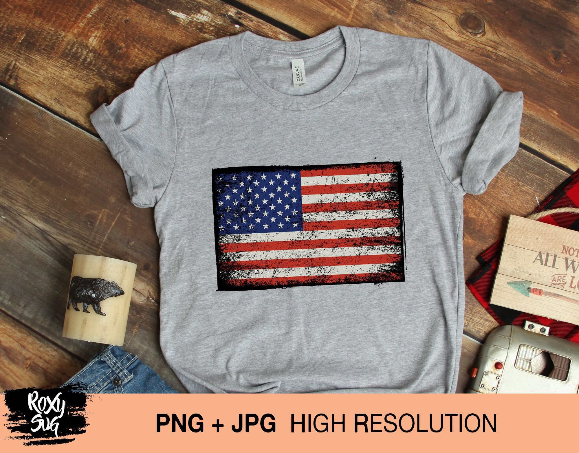 American Flag Png Distressed US Flag Sublimation Designs - Etsy