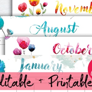 Calendar 2019, Floral Calendar Printable, Printable Calendar 2019 ...