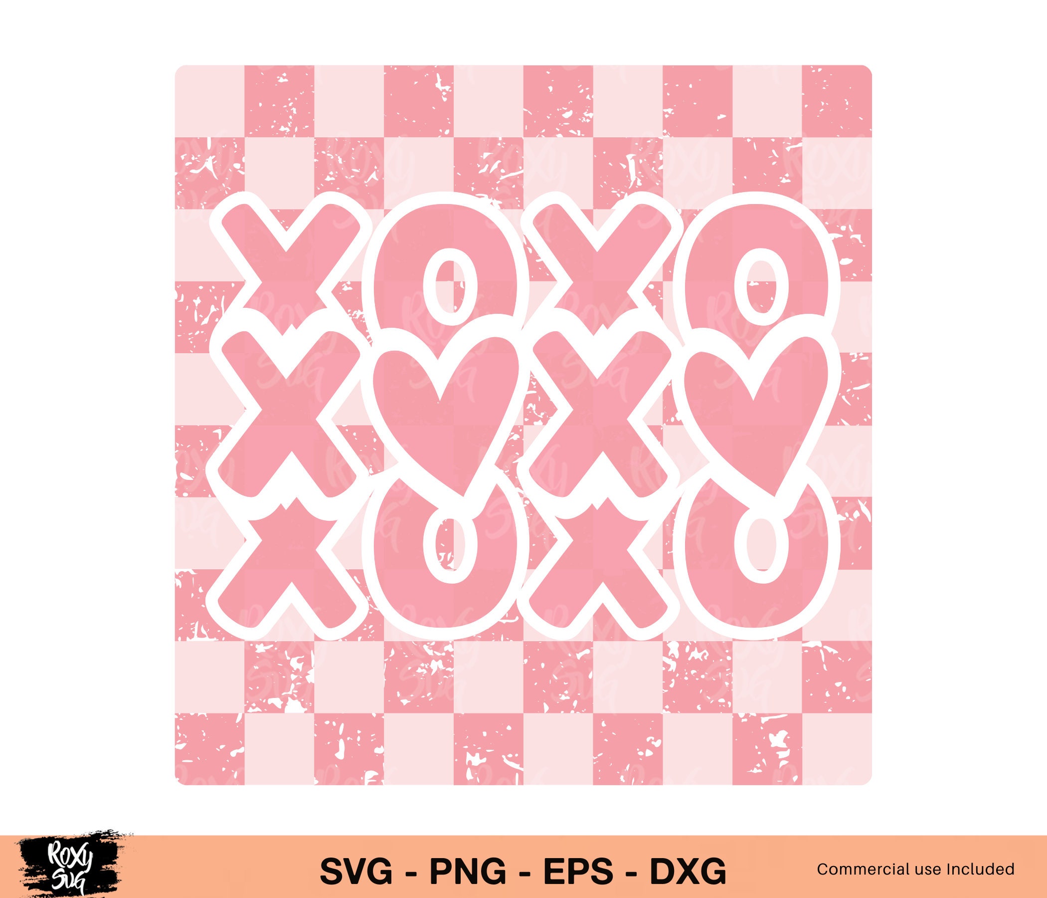 Xoxo SVG Xoxo PNG Valentine's Day Svg Xoxo Checkerboard - Etsy