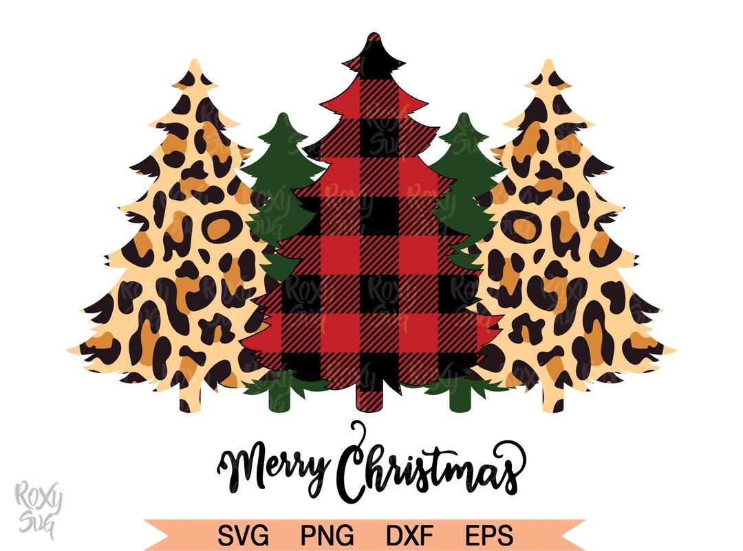 Christmas Tree SVG, Buffalo Plaid Trees Svg, Christmas Svg, Merry ...