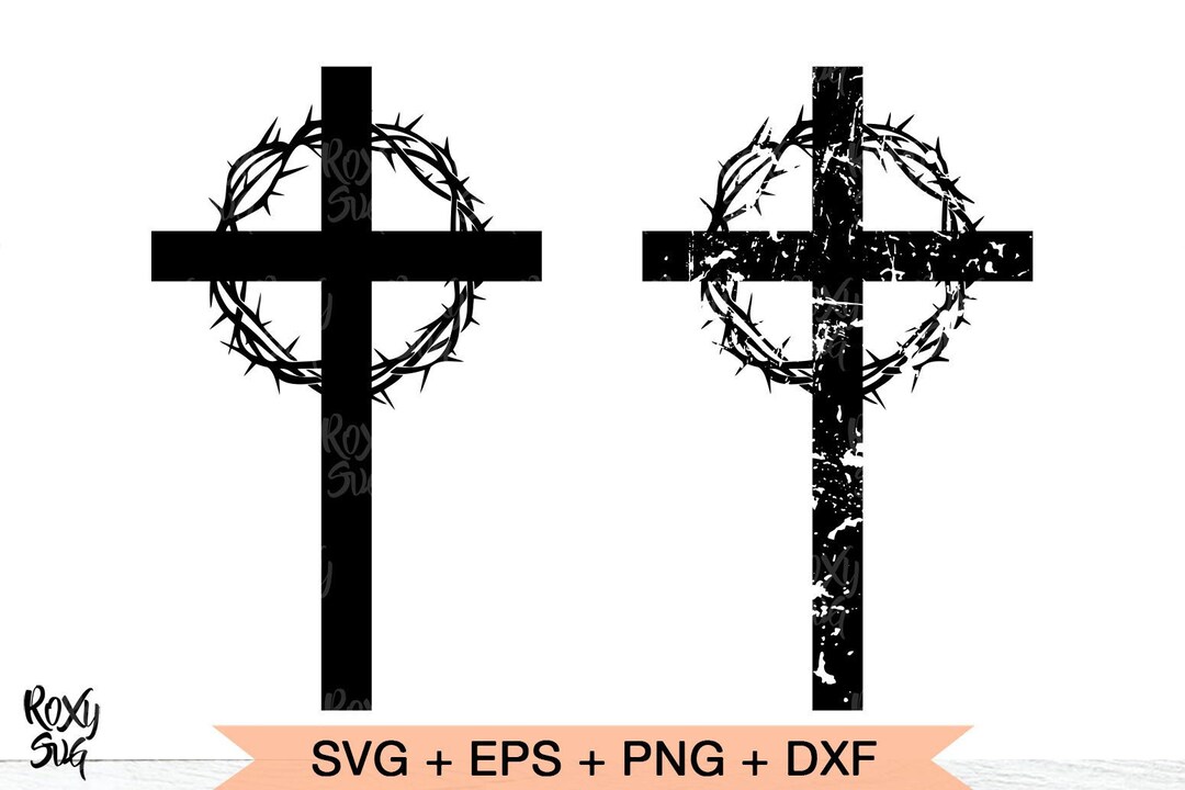 Distressed Cross SVG, Cross Clipart, Easter Svg, Cross Svg Silhouette ...
