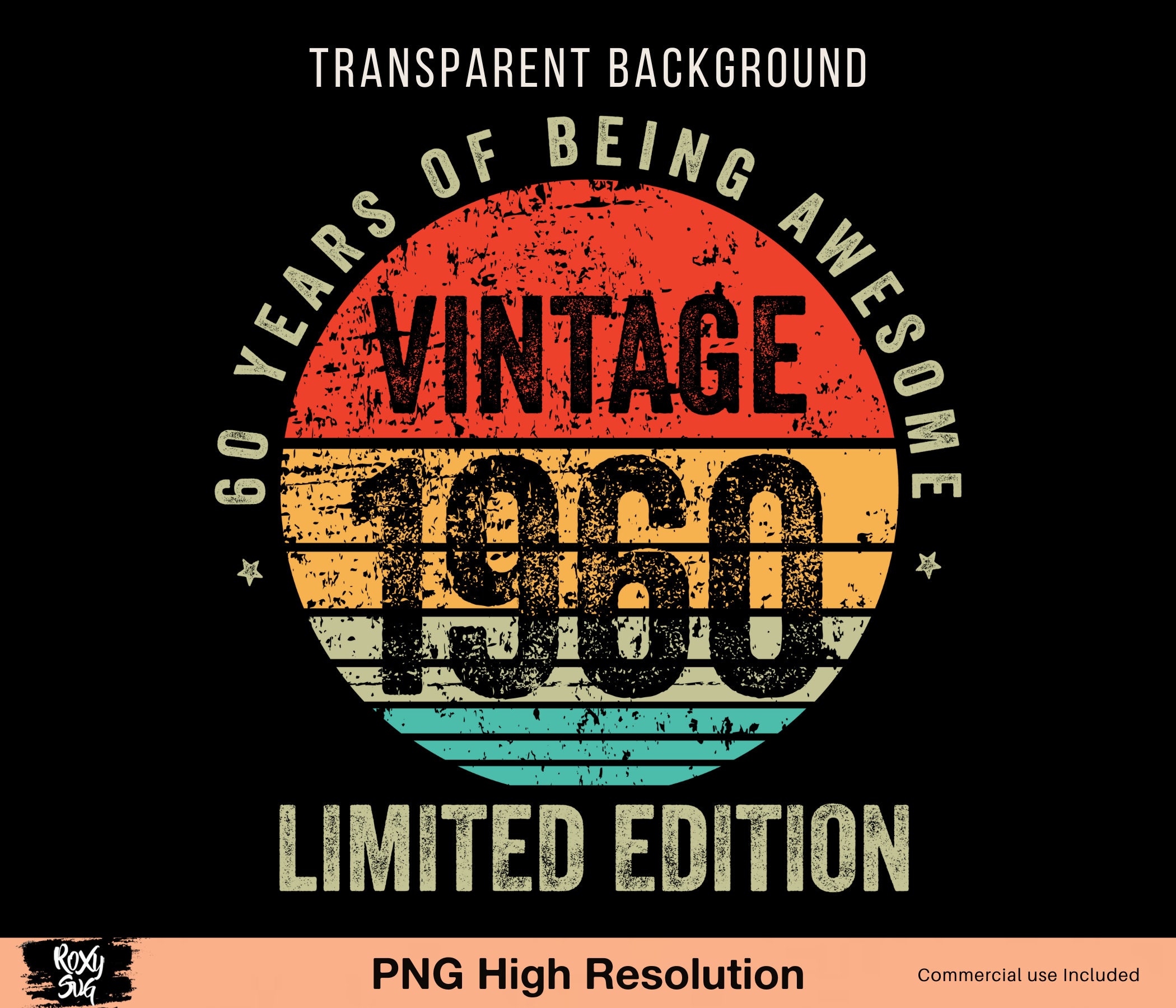 Birthday 60 Years Vintage 1960 Svg 1960 Birthday Svg 1960 - Etsy