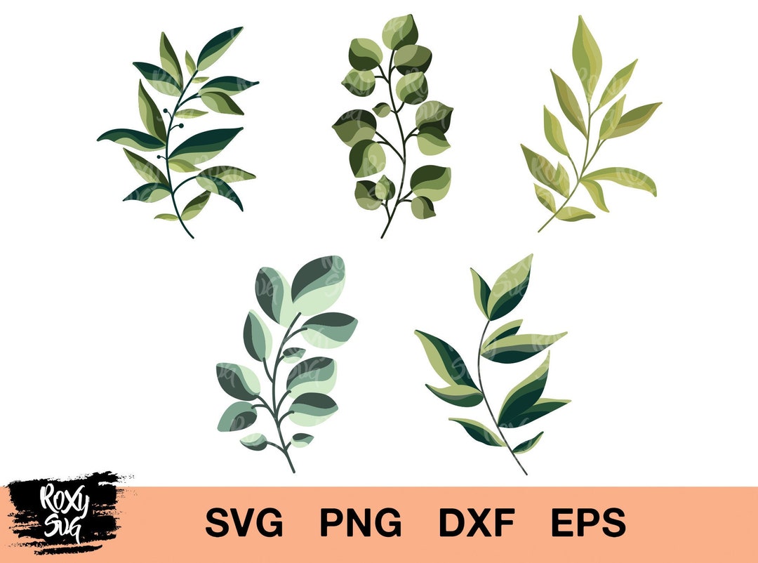 Greenery Branches Svg, Leaves Svg, Svg Files for Cricut, SVG, PNG, EPS ...
