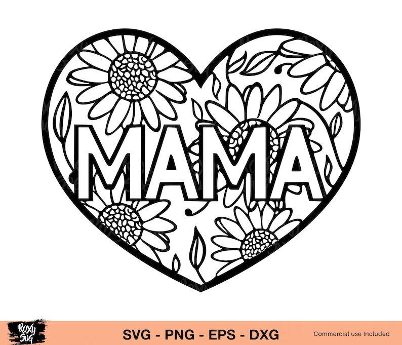 Mama Heart Svg Mama Svg Mama Heart Svg Mama and Mini Svg - Etsy