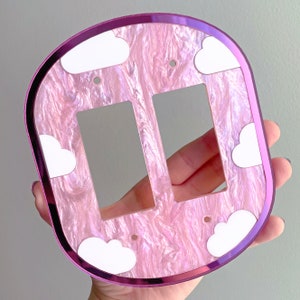 Cloudy Swirl Light Switch Cover | 4 Color Options! Screws Included \\ 2 ...
