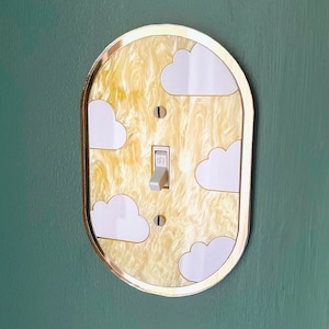 Cloudy Swirl Light Switch Cover | 4 Color Options! Screws Included \\ 2 ...