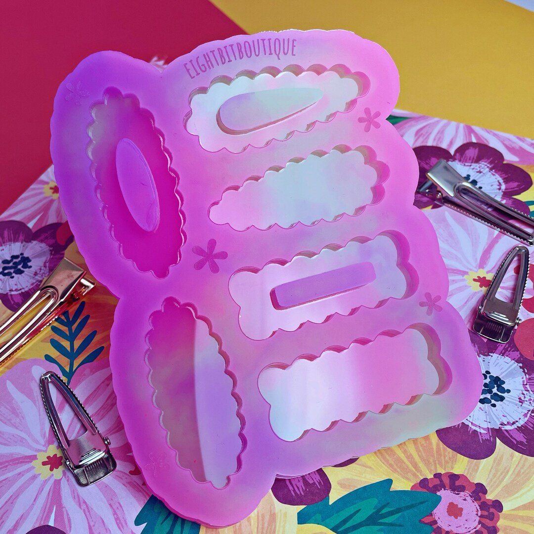 Flat Scallop Hair Barrette Silicone Mold Palette - Etsy