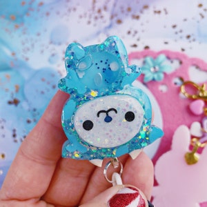 Stuffie Friends // Moo Cow & Bunny Girl Resin Shaker Keychain - Etsy
