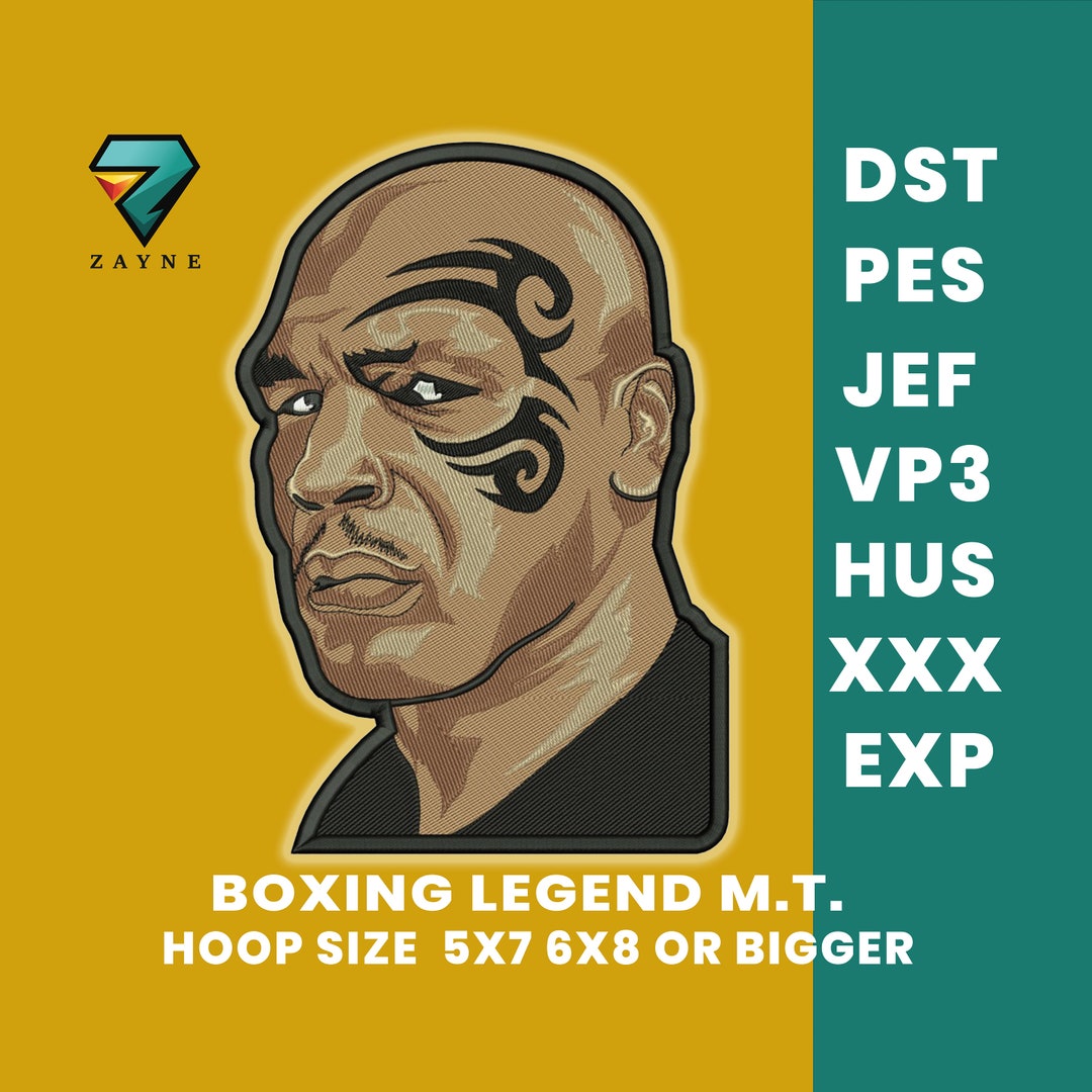 Embroidery File Boxing Legend M.T. PES, Dst, Exp, Jef,vp3, Hus, Xxx ...