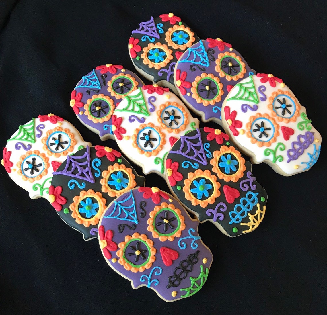 Day of the Dead Sugar Skull Cookies (dia De Los Muertos) - Etsy