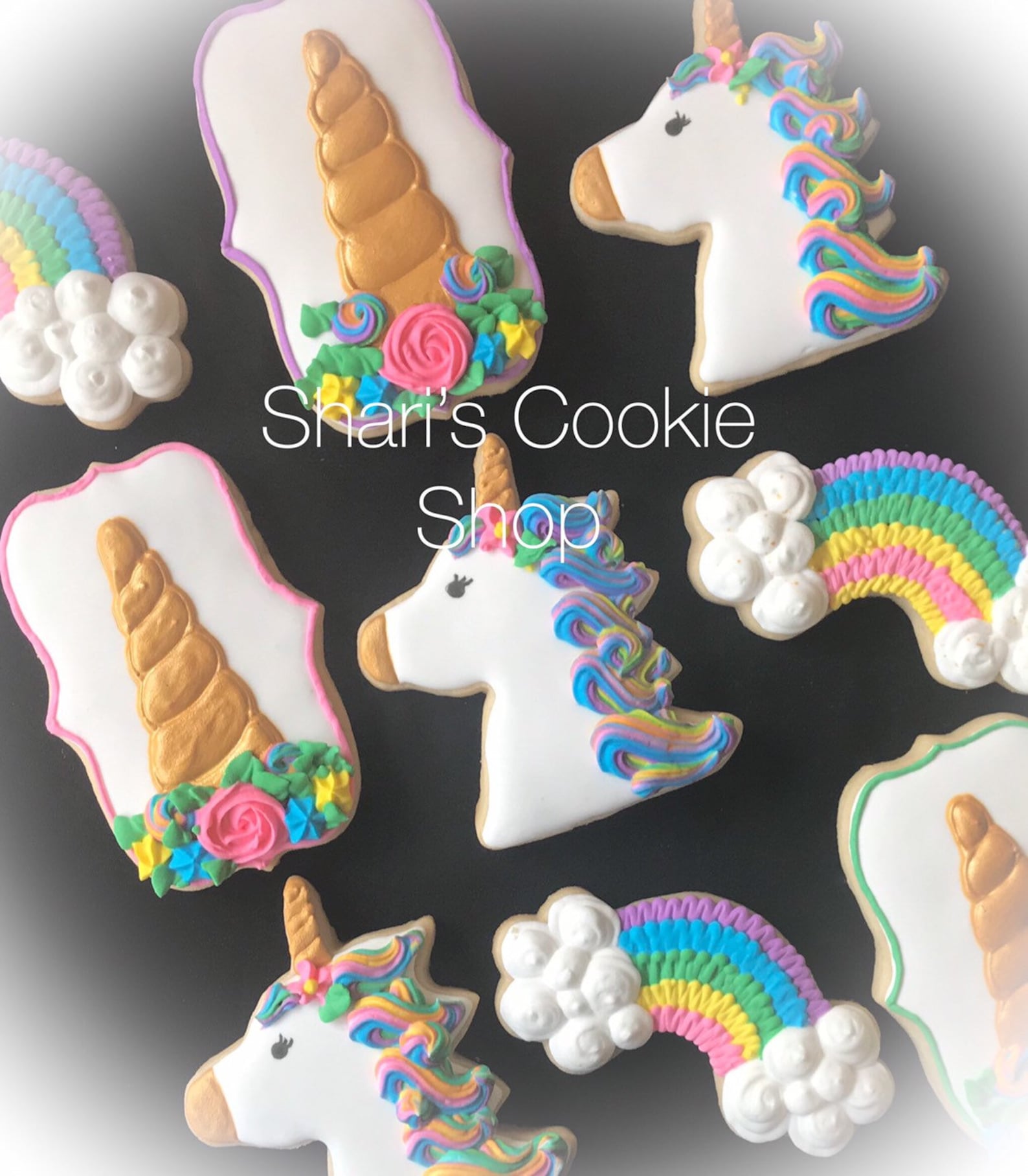 Unicorn/rainbow Themed Sugar Cookies - Etsy