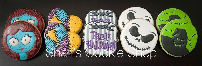 Nightmare Before Christmas Inspired Sugar Cookies - Etsy