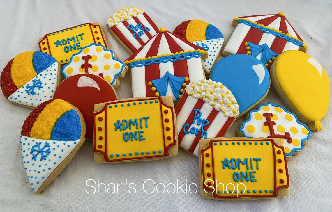 Circus Themed Sugar Cookies - Etsy