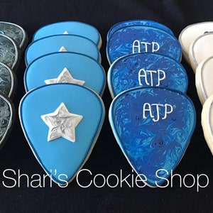 Guitar Pick Sugar Cookies - Etsy