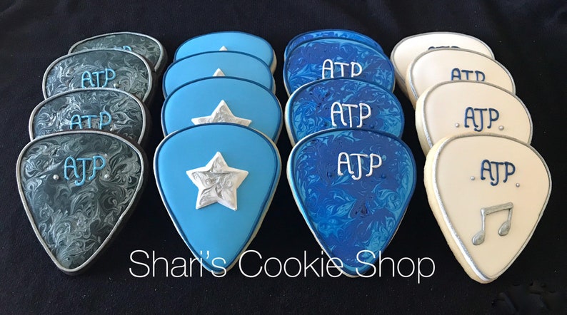 Guitar Pick Sugar Cookies - Etsy