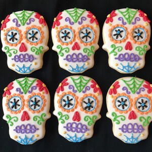 Day of the Dead Sugar Skull Cookies (dia De Los Muertos) - Etsy