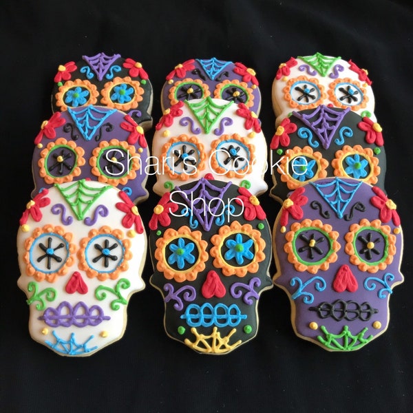 Sugar Skull Cookie - Etsy