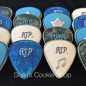 Guitar Pick Sugar Cookies - Etsy