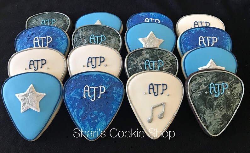 Guitar Pick Sugar Cookies - Etsy