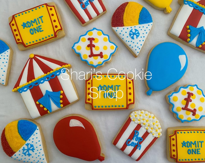 Circus Themed Sugar Cookies - Etsy