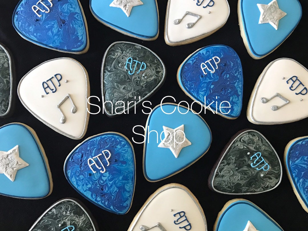 Guitar Pick Sugar Cookies - Etsy