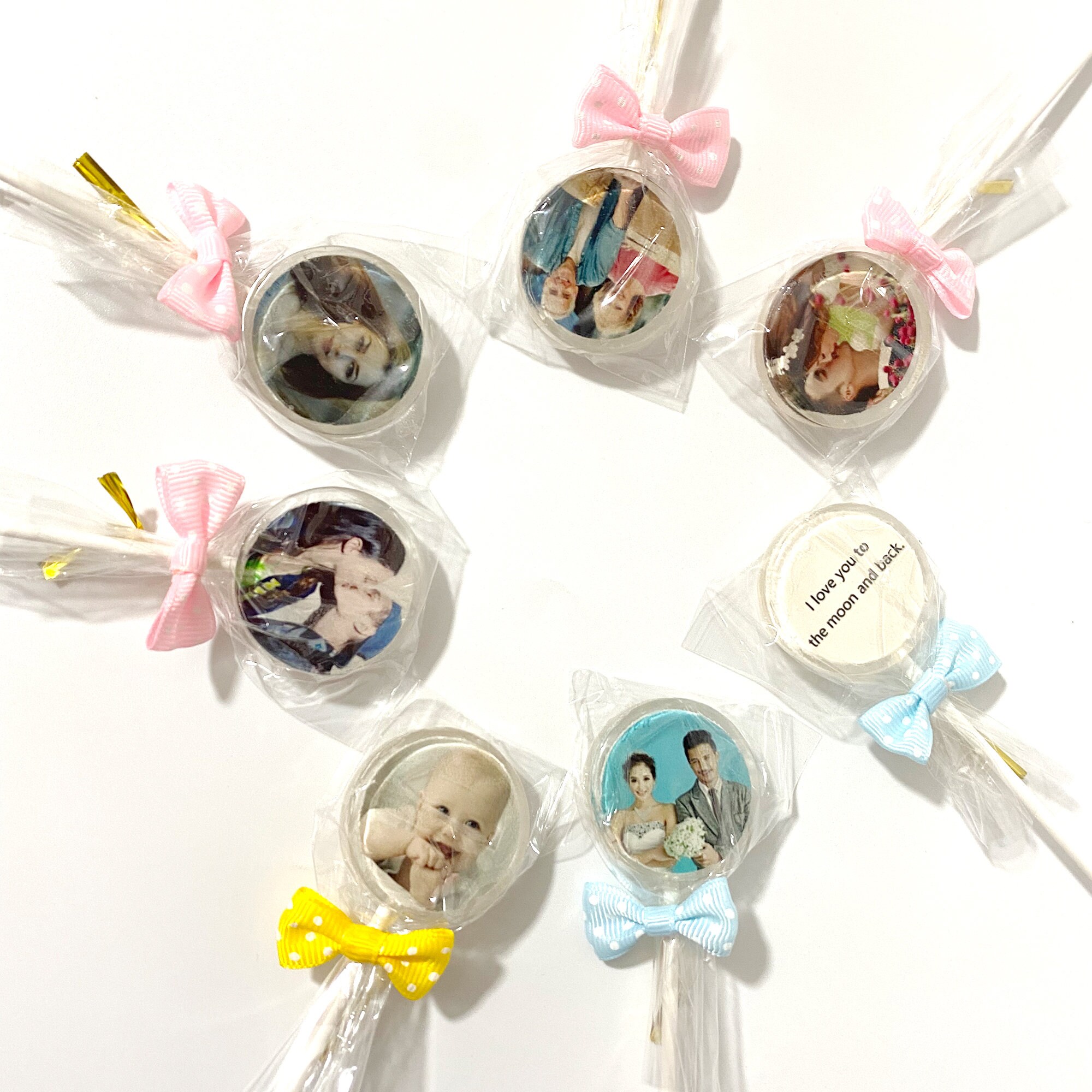 12 Pieces-Personalized photo lollipopscustomized handmade | Etsy