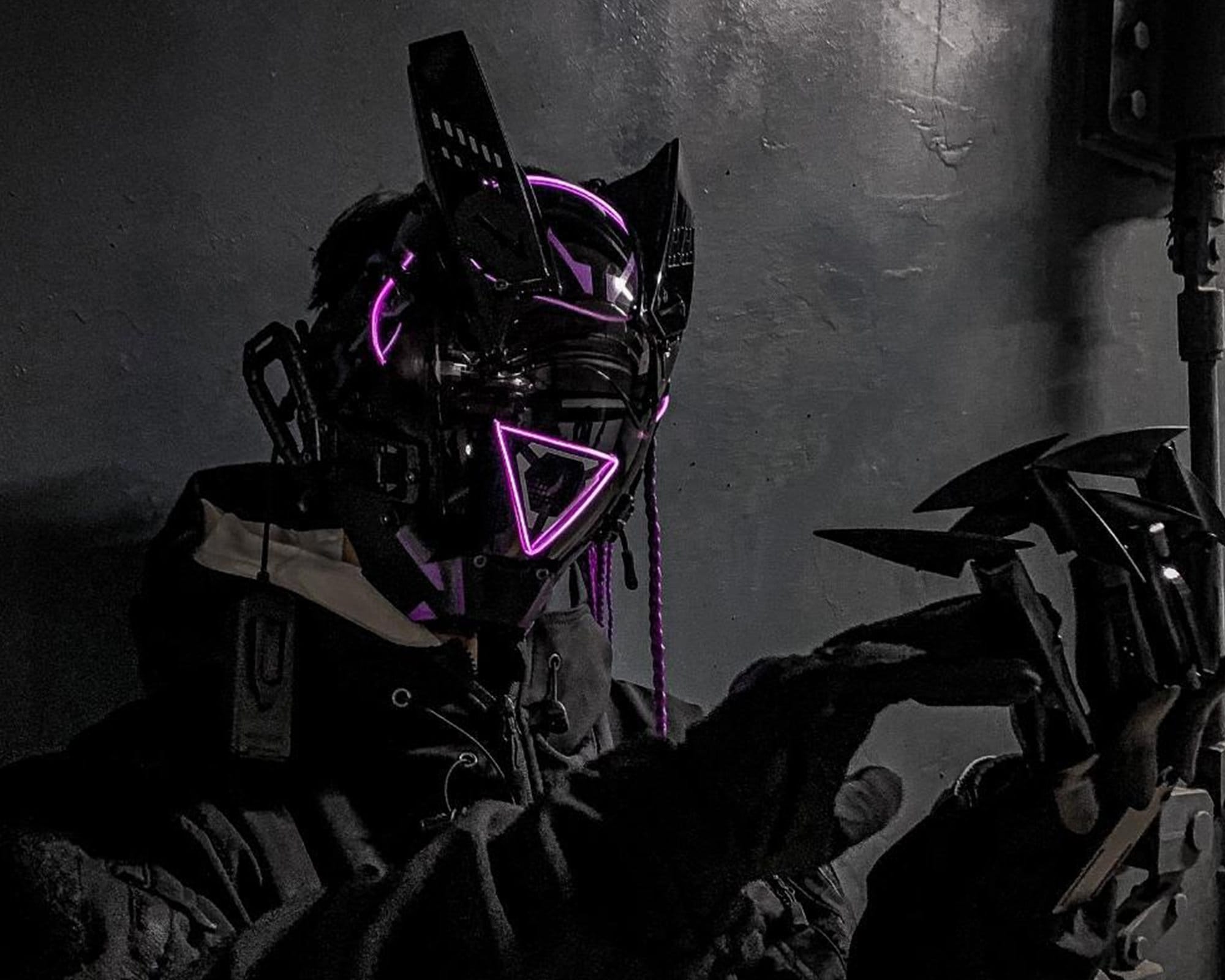 Cyberpunk Mask Cyber Mask Samurai Helmet Tactical Helmet - Etsy Australia