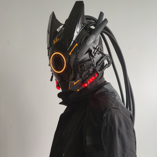 Cyberpunk Mask Cyber Mask Samurai Helmet Tactical Helmet - Etsy