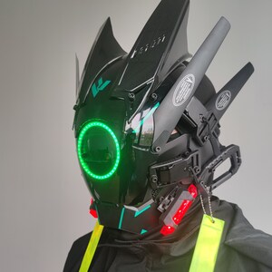 Cyberpunk Mask Cyber Mask Samurai Helmet Tactical Helmet Cosplay ...