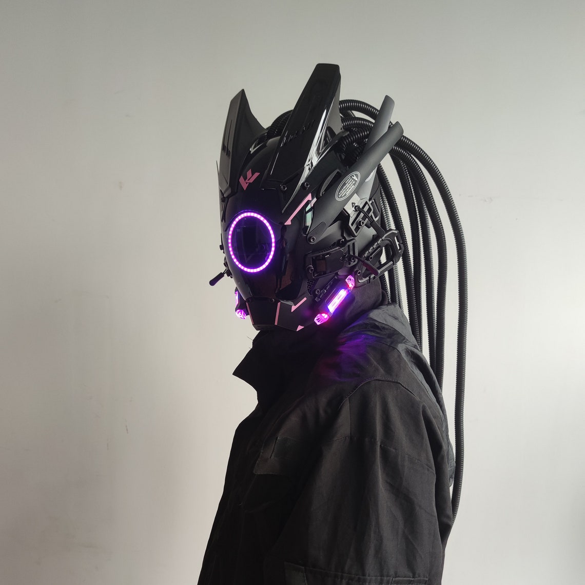 Cyberpunk Mask Cyber Mask Samurai Helmet Tactical Helmet - Etsy