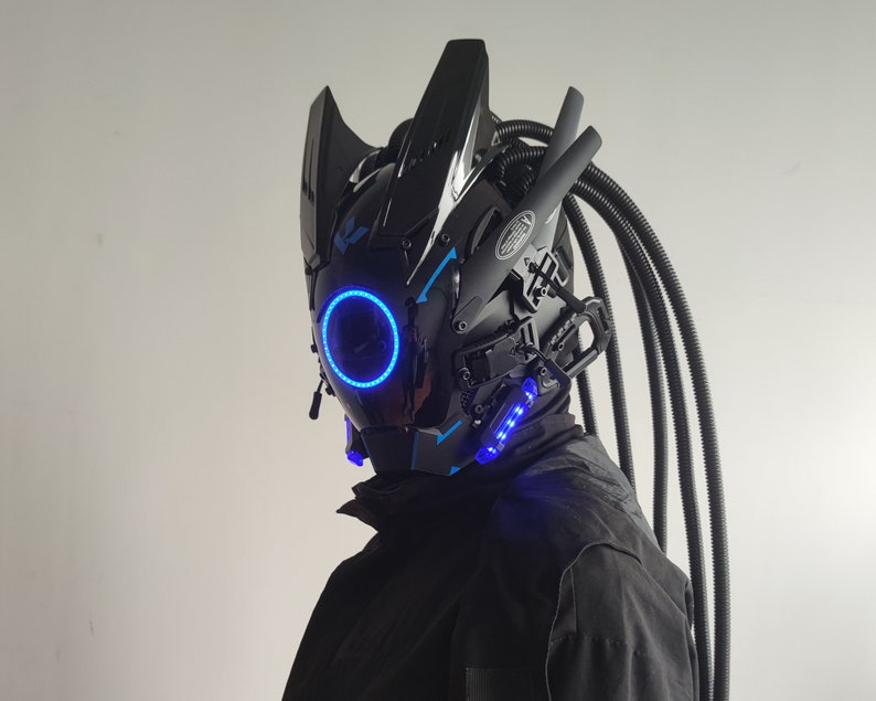 Cyberpunk Mask Cyber Mask Samurai Helmet Tactical Helmet - Etsy
