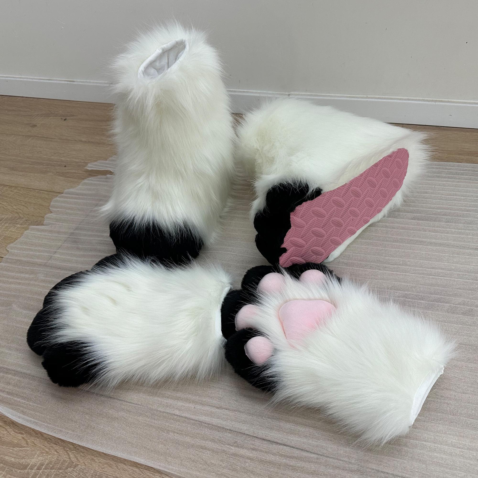 Fursuit Hand and Feet Paws - Furry Gloves With Squeaking - Outdoor ...