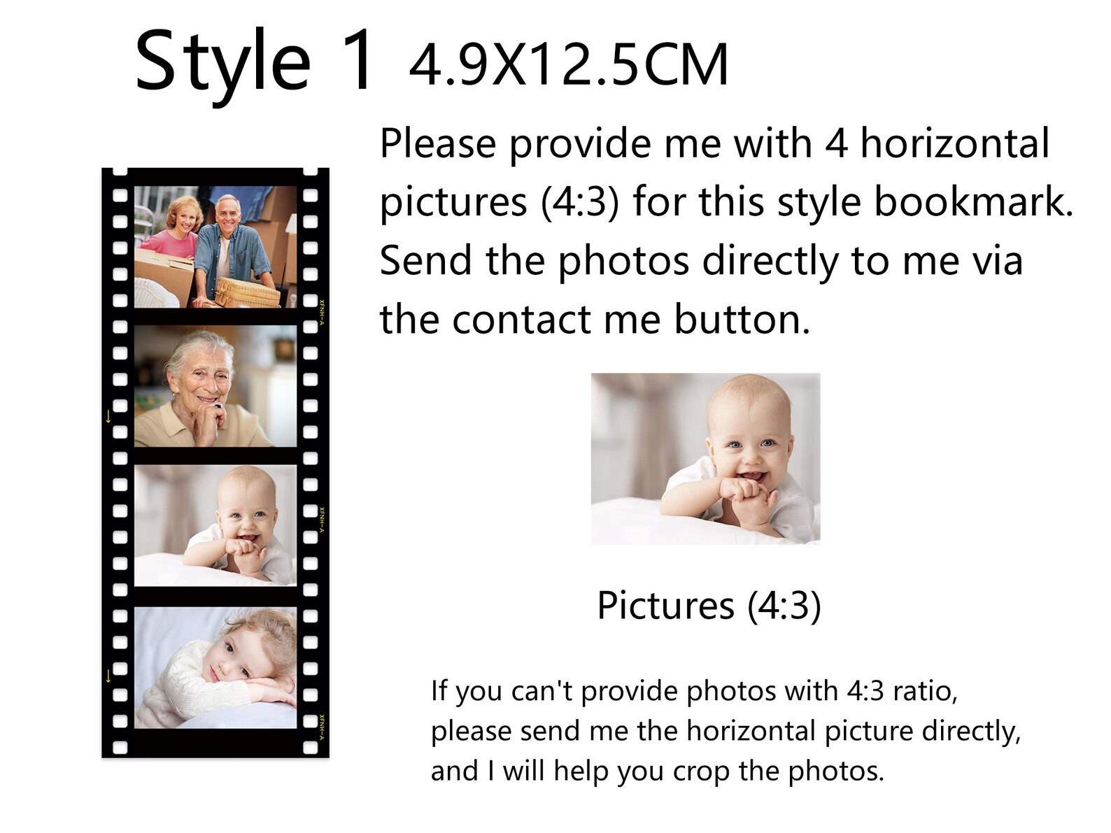 Personalised Film Photo Bookmark / Your Photo Gift Bookworm | Etsy