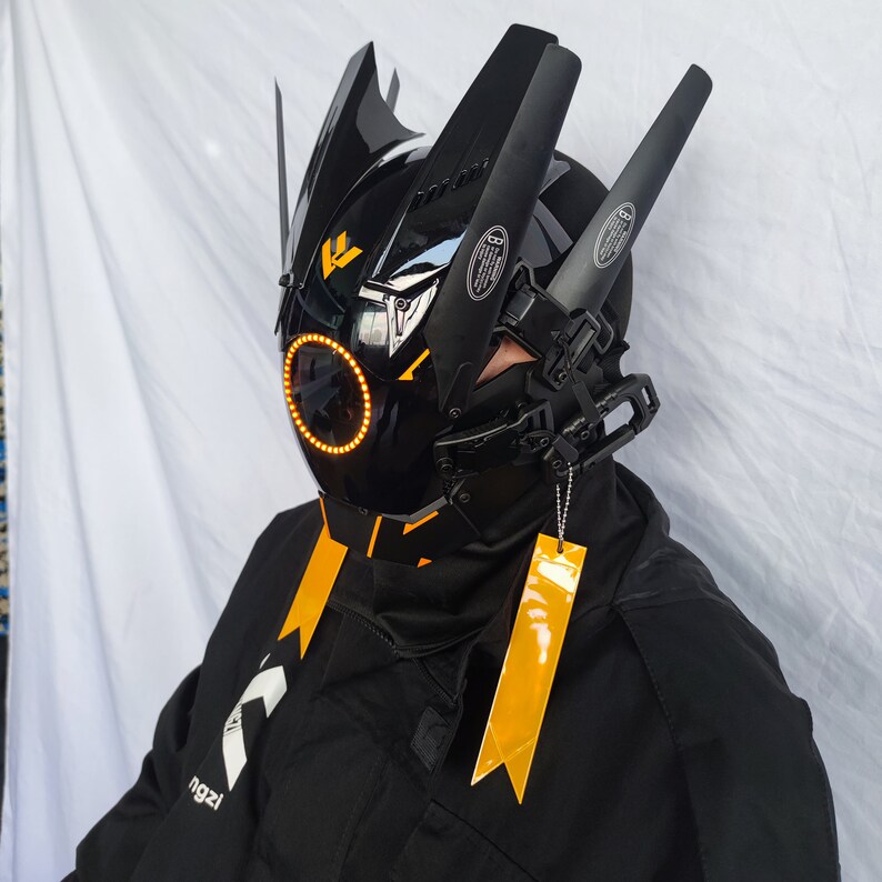 Cyberpunk Mask Cyber Mask Samurai Helmet Tactical Helmet - Etsy