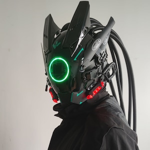Cyberpunk Mask Cyber Mask Samurai Helmet Tactical Helmet Cosplay ...