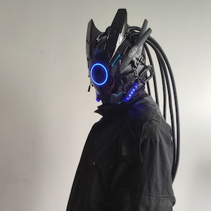 Cyberpunk Mask Cyber Mask Samurai Helmet Tactical Helmet Cosplay ...