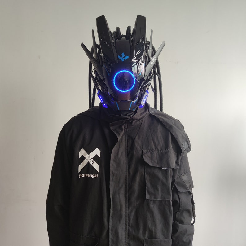 Cyberpunk Mask Cyber Mask Samurai Helmet Tactical Helmet - Etsy