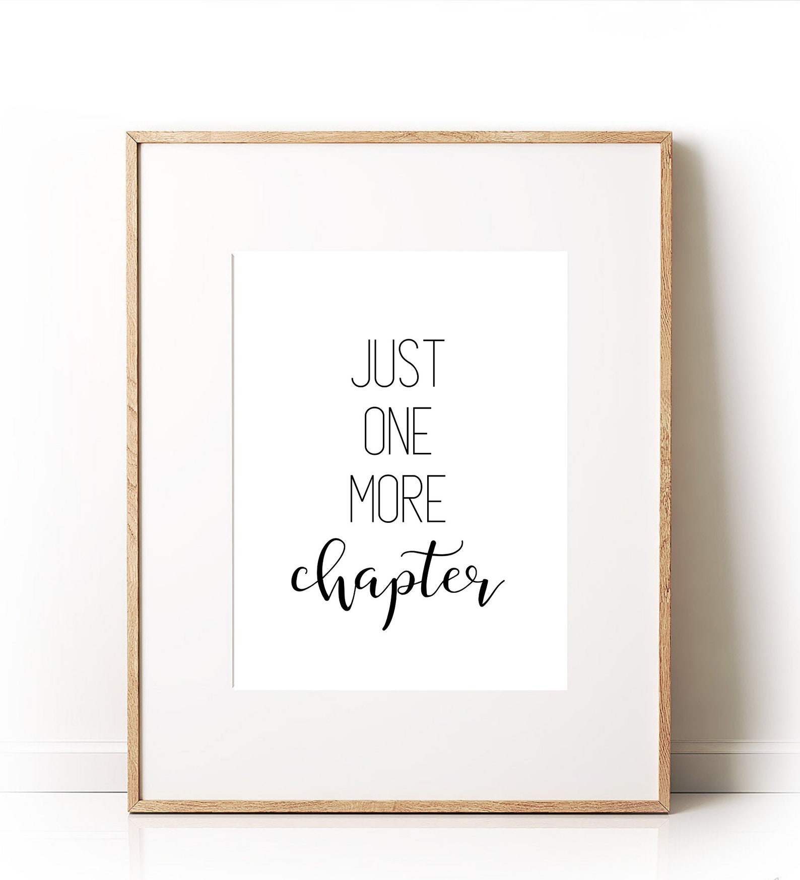 Just One More Chapter Sign Book Lover Gifts Reading Quotes | Etsy