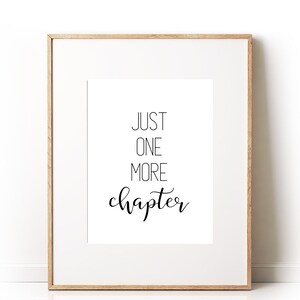 Just One More Chapter Sign Book Lover Gifts Reading Quotes - Etsy