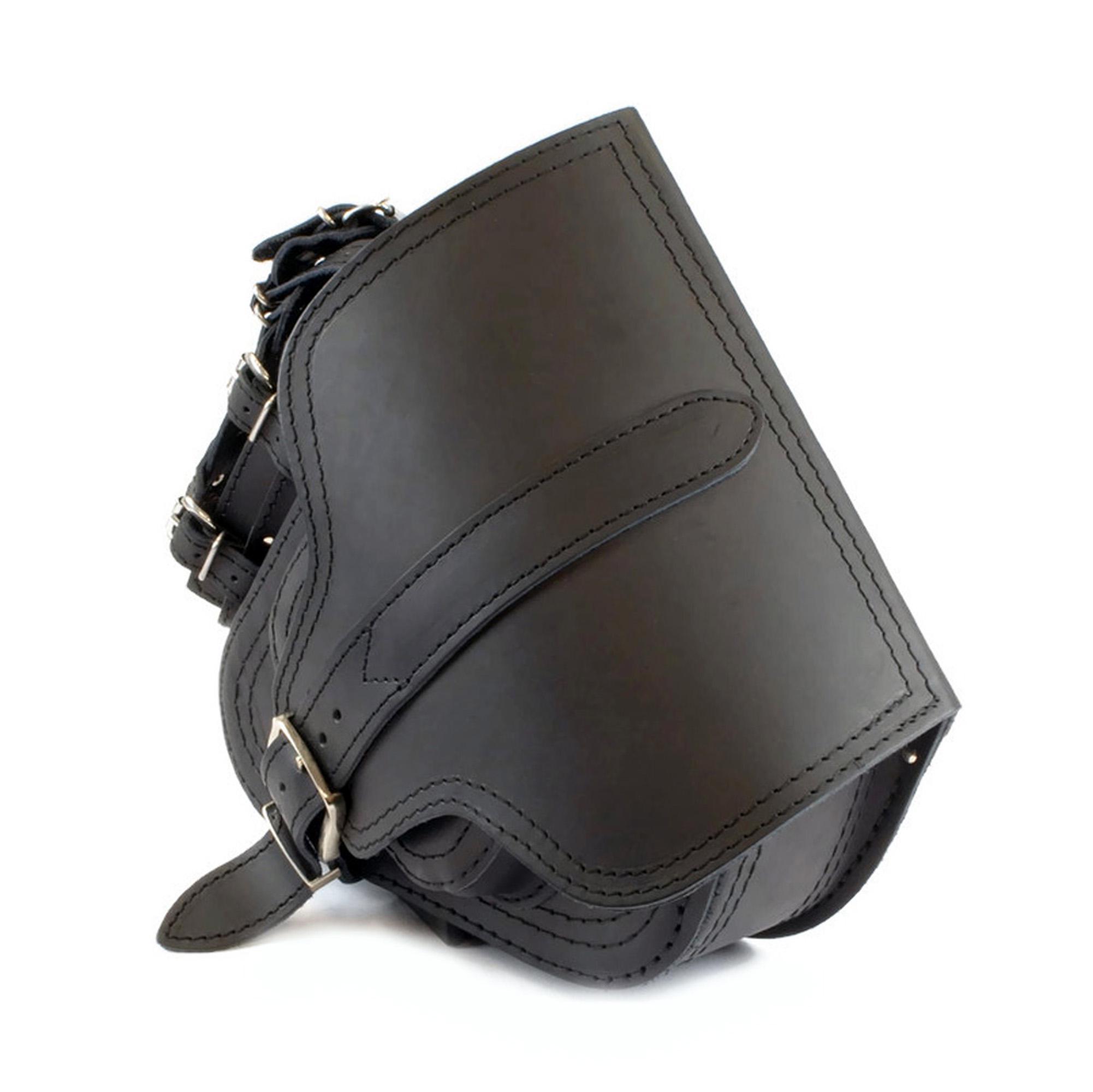 Black Leather Custom Bag for Harley Davidson Softail Slim Fat Boy ...