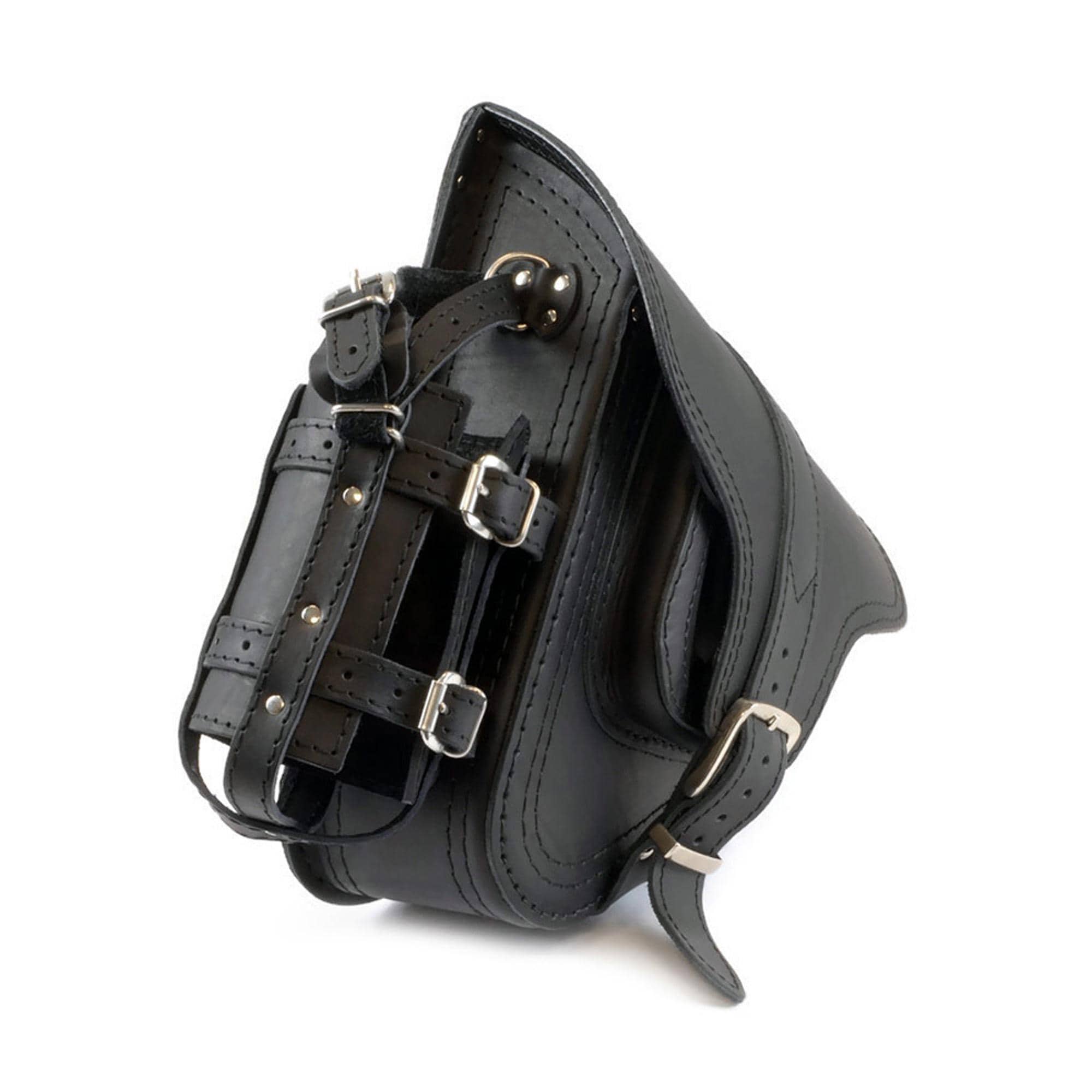 Black Leather Custom Bag for Harley Davidson Softail Slim Fat Boy ...