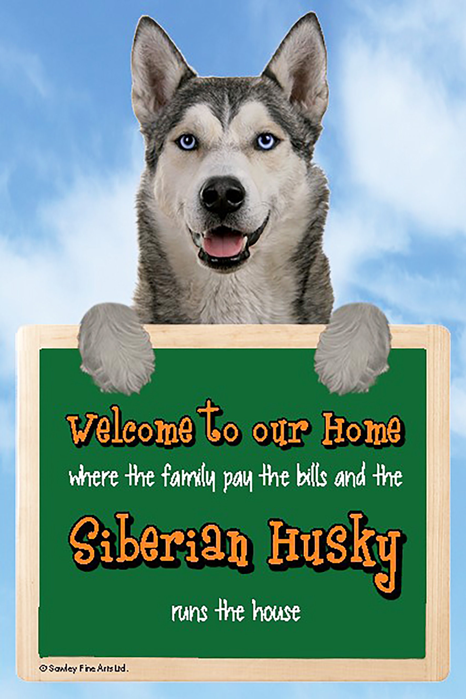 Sibérie Husky Dog Welcome Sign 9 x 6 pouces Bienvenue à notre signe à ...