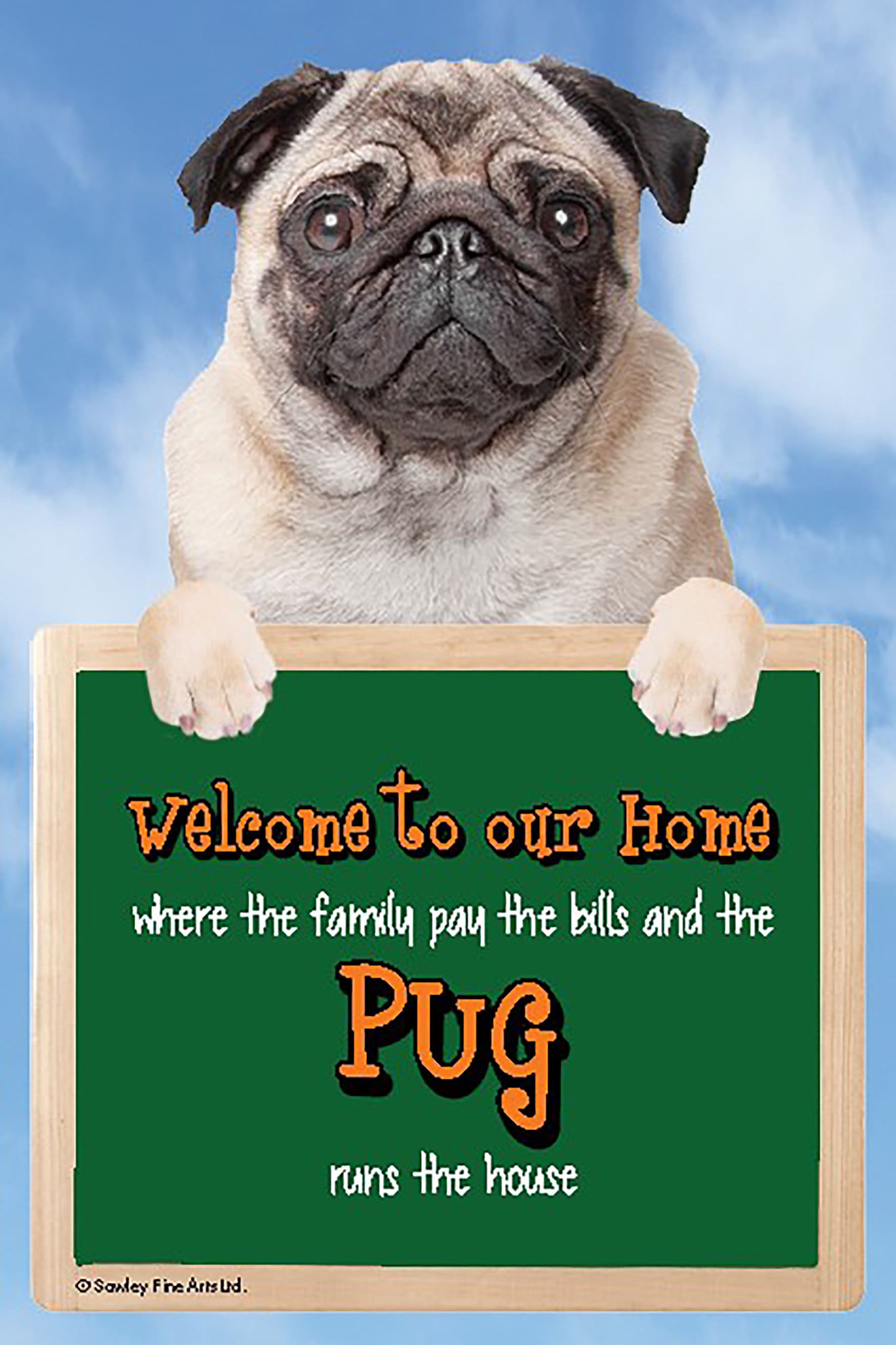 Pug Dog Welcome Sign 9 X 6 Inches Welcome to Our Home Sign - Etsy UK