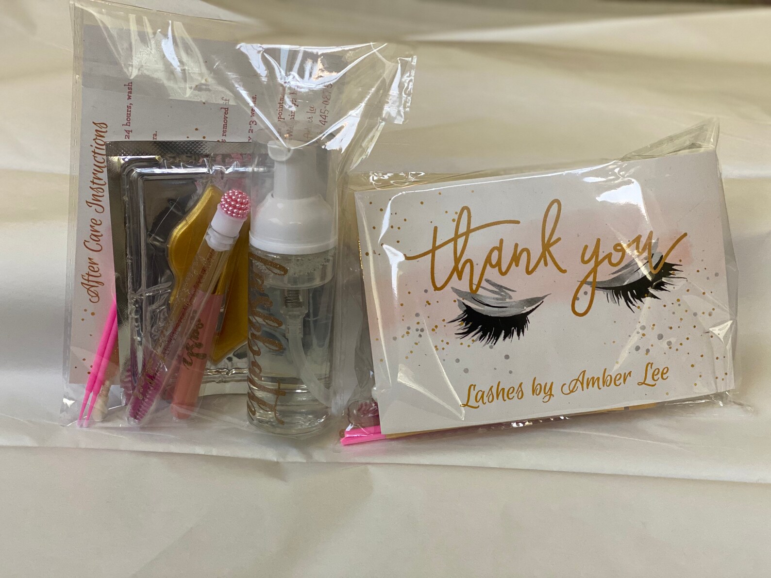 10 Lash Extension Aftercare Kits Package of 10 Customize | Etsy