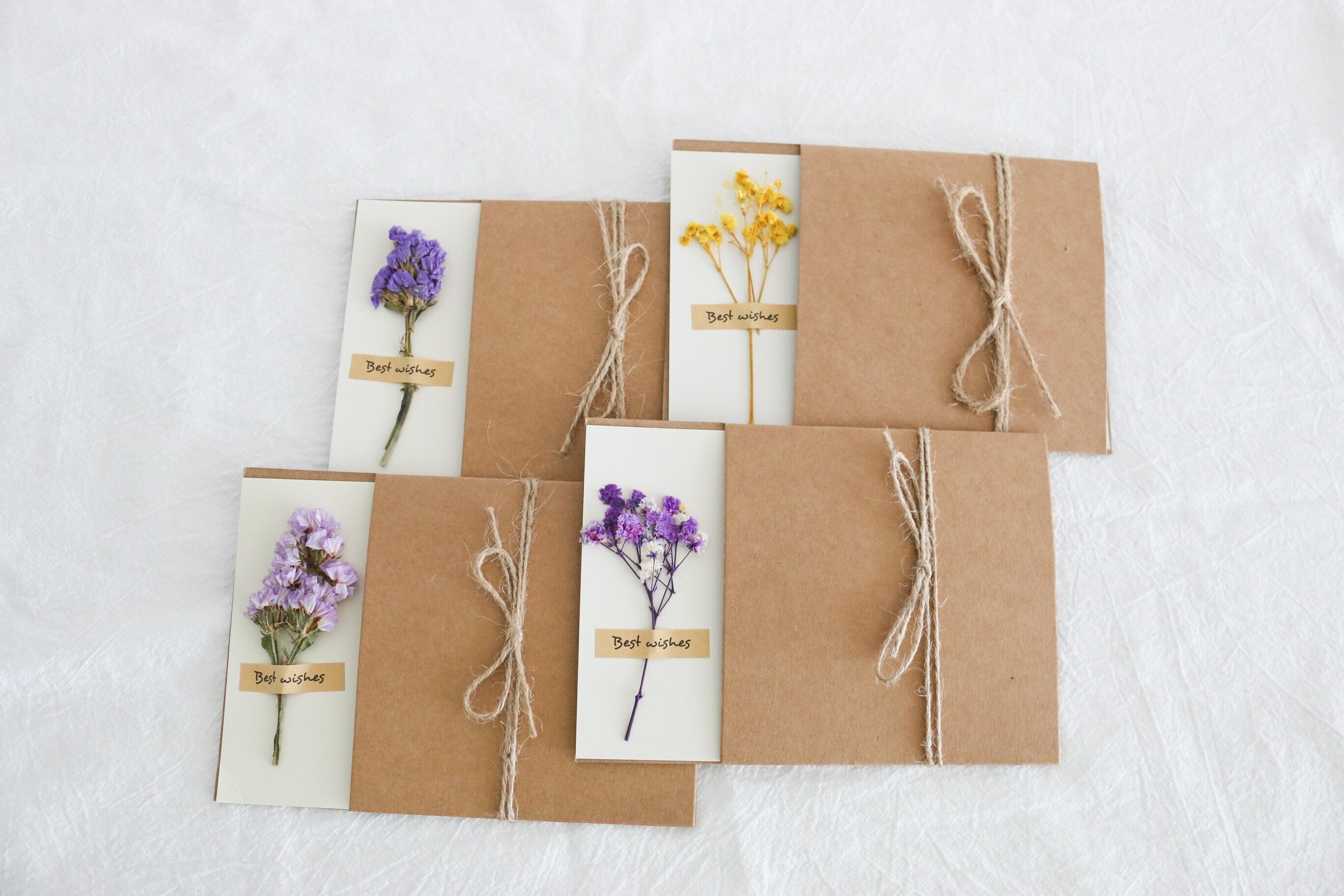 Floral Greeting/ Birthday Cards/dry Flower Gift/creative Cards - Etsy