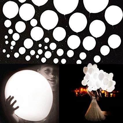 25 PACK White LED Balloons Perfect for Weddings Parties | Etsy UK