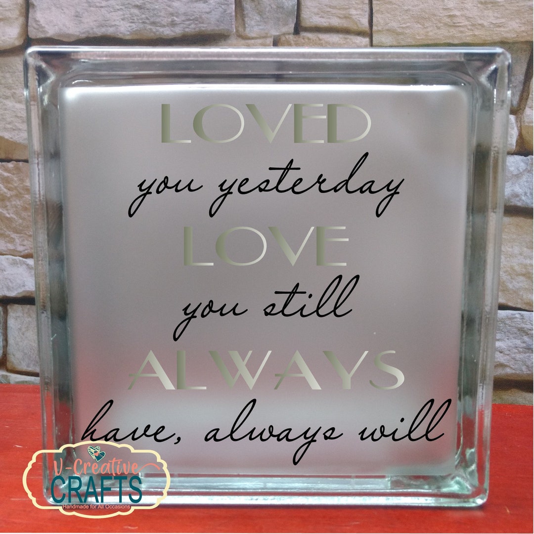 Love You Glass Block, Decorative Light, Sentimental Home Decor, Unique ...