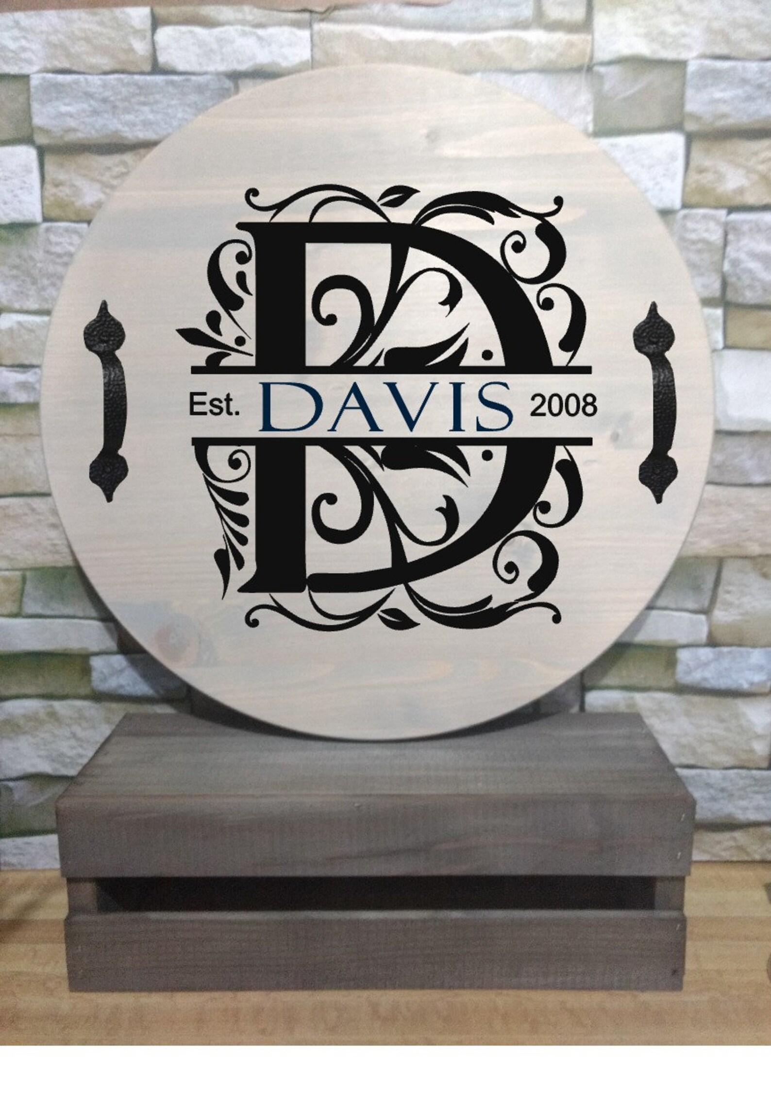 Monogram Serving Tray, Personalized Serving Tray, Rustic Tray, Lazy ...